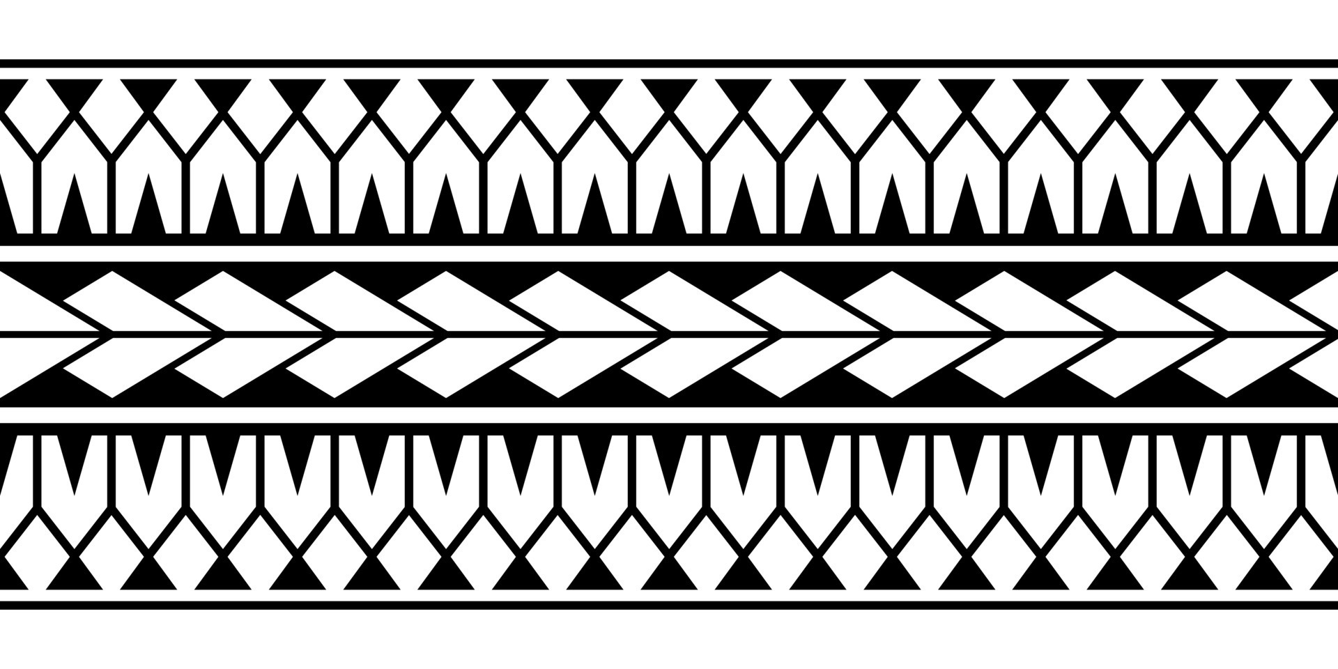 Maori polynesian tattoo bracelet. Tribal sleeve seamless pattern vector ... Maori polynesian tattoo bracelet. Tribal sleeve seamless pattern vector ...