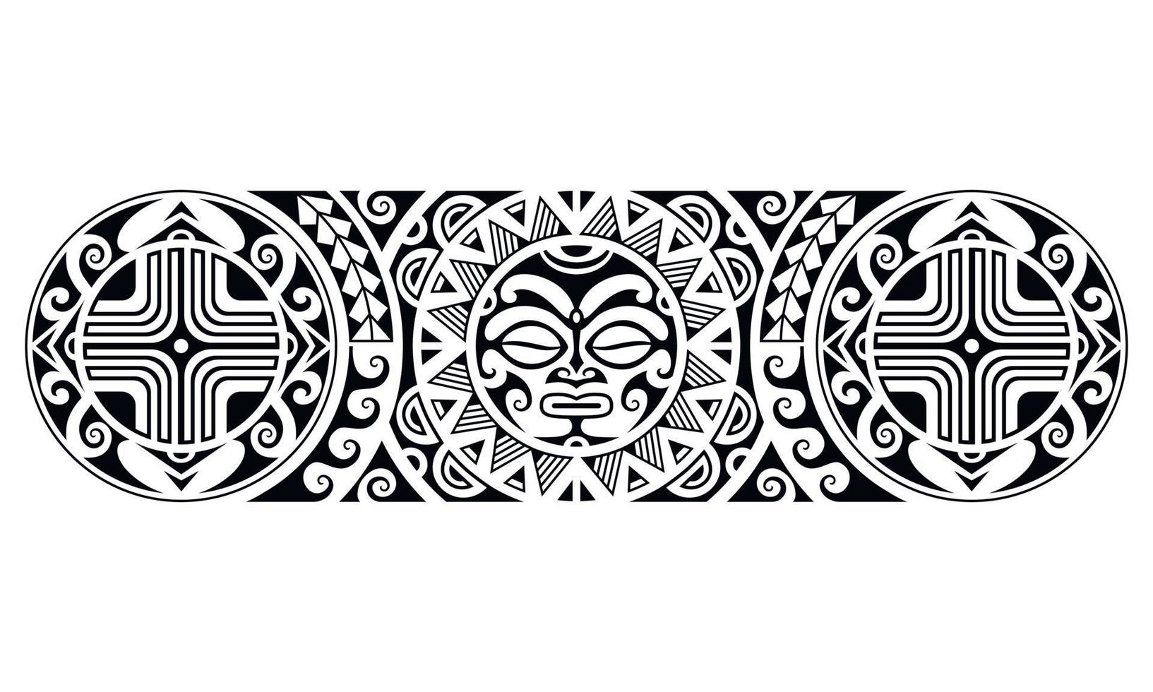 Maori polynesian tattoo bracelet. Tribal sleeve seamless pattern vector ... Maori polynesian tattoo bracelet. Tribal sleeve seamless pattern vector ...