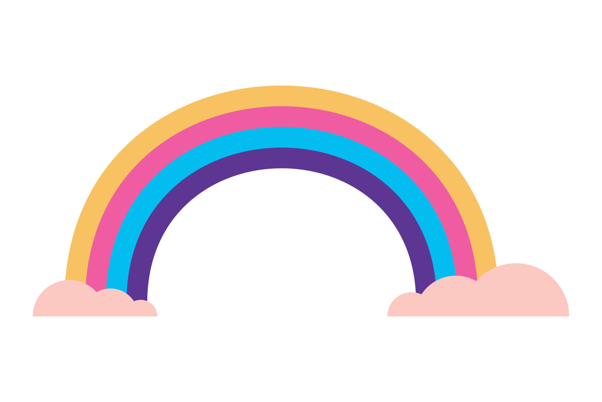 clouds and rainbow 10454799 Vector Art at Vecteezy