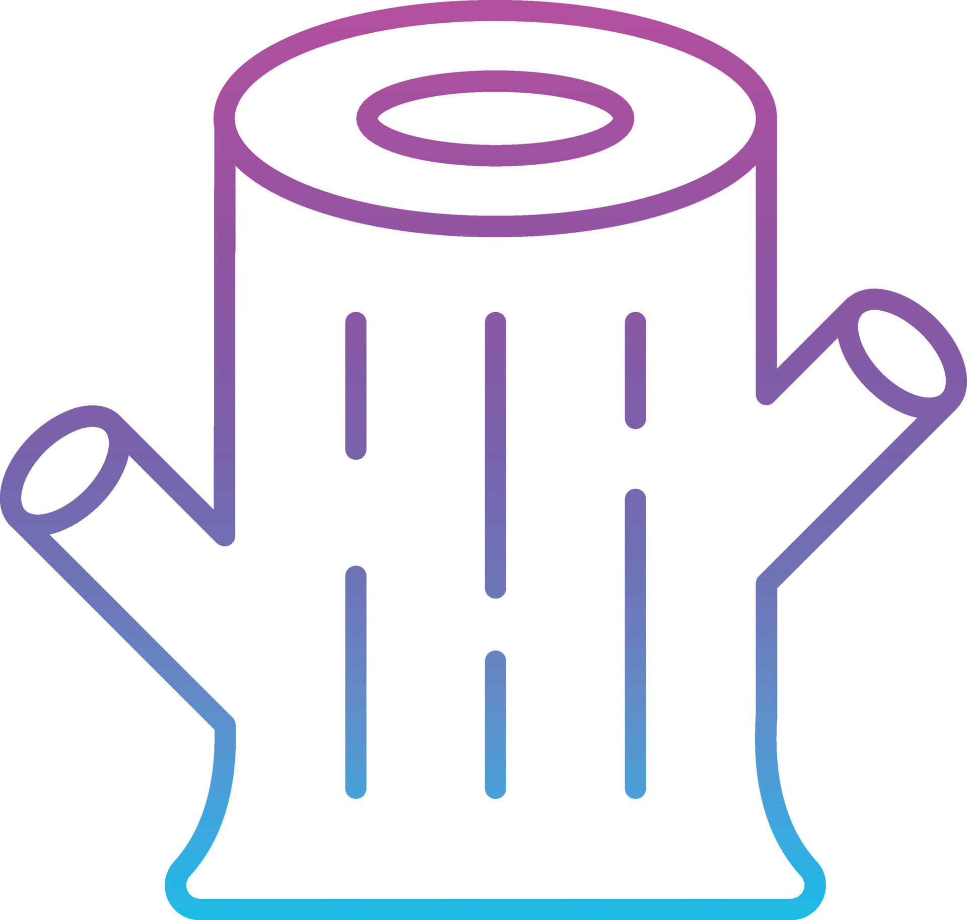 Tree Log Line Gradient Icon 10455455 Vector Art at Vecteezy