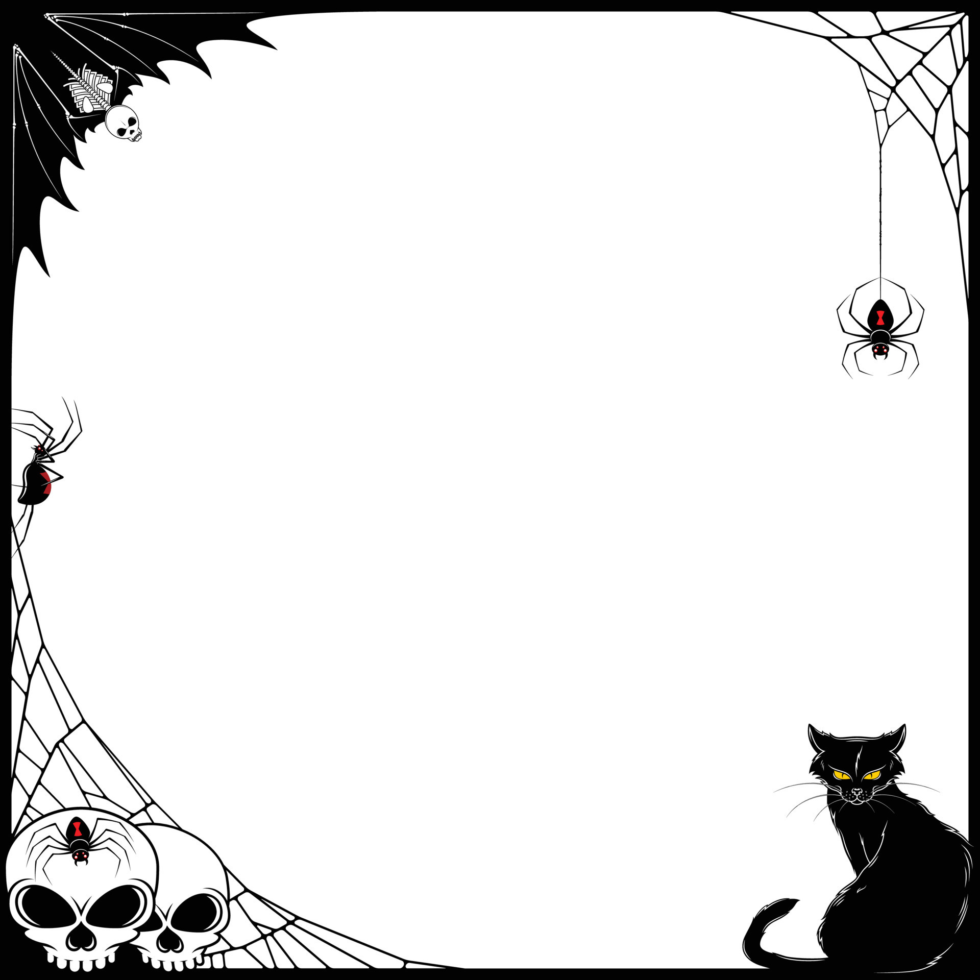 Frame vector design for with characteristic elements of Halloween with ...