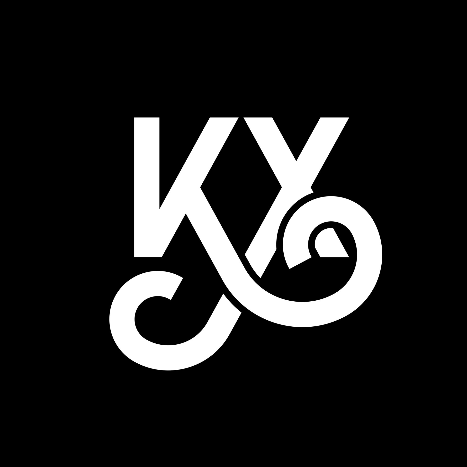 Diseño Del Logotipo De La Letra Kx Sobre Fondo Negro Concepto De
