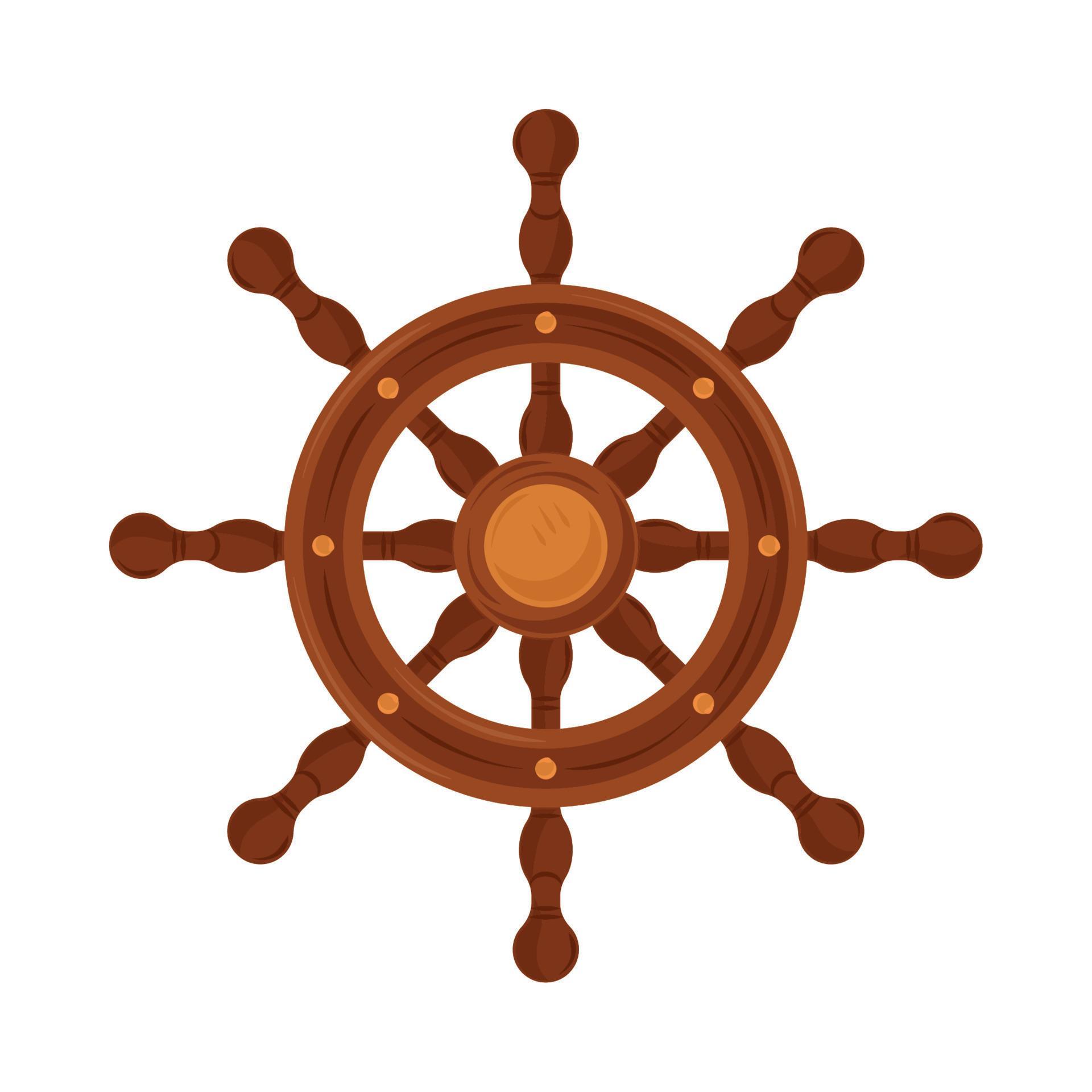 wooden steering wheel 10458630 Vector Art at Vecteezy