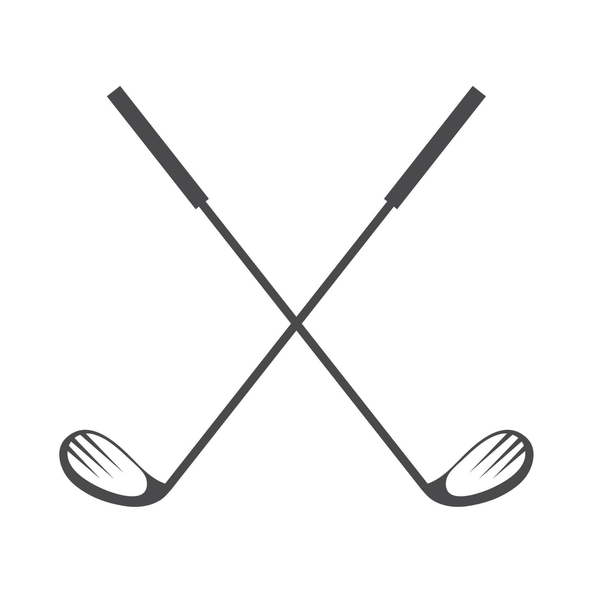 Crossed Golf Clubs 10459817 Vector Art At Vecteezy