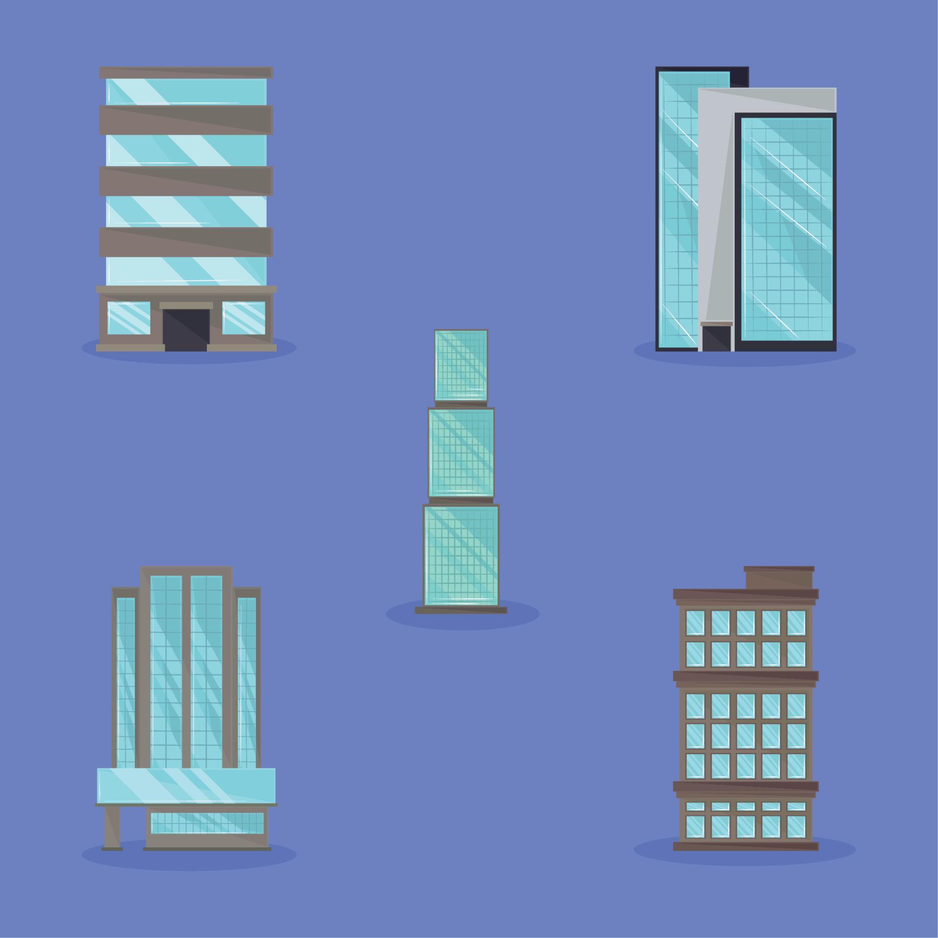 set of building 10462907 Vector Art at Vecteezy