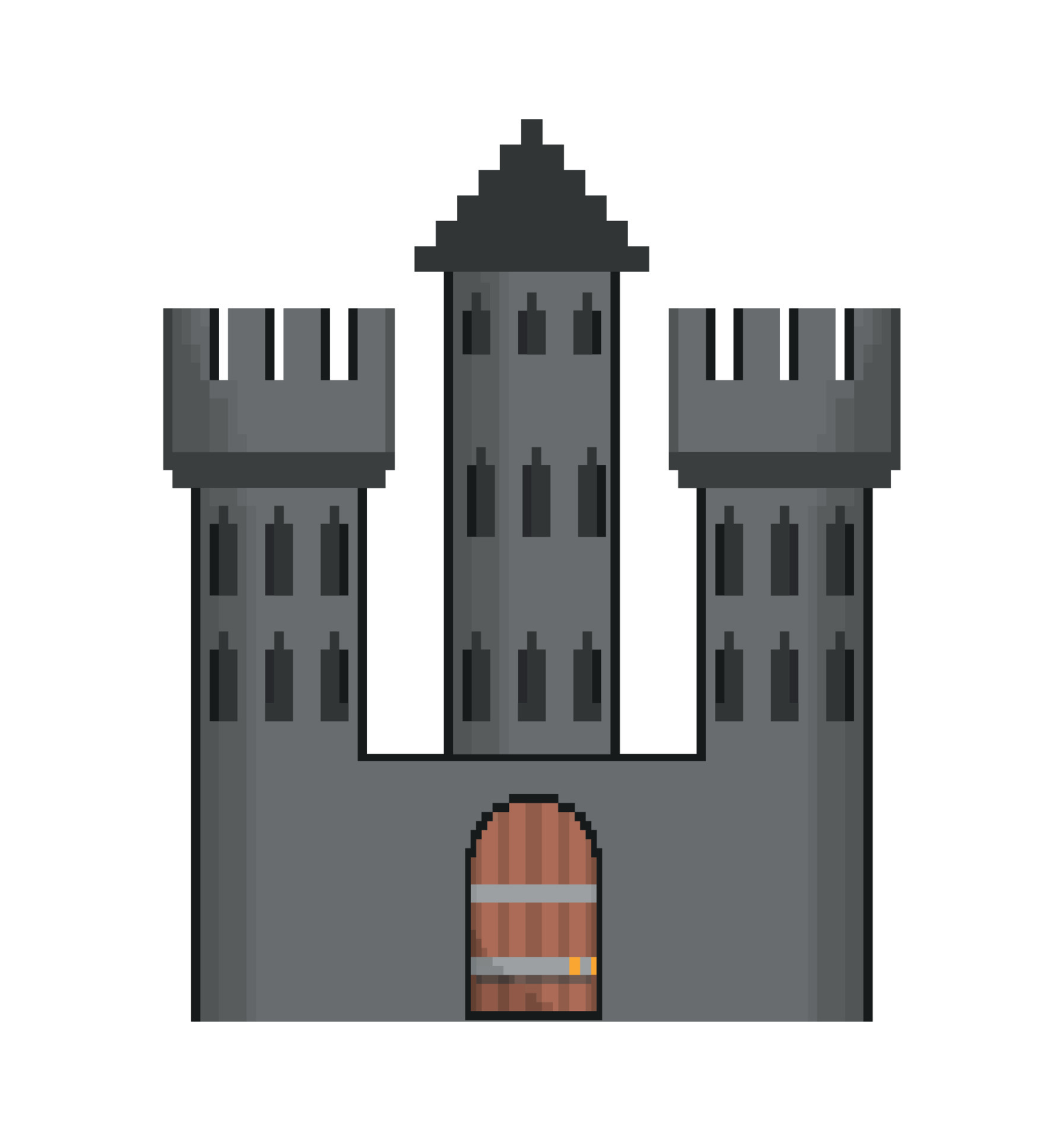 castle pixel icon 10466739 Vector Art at Vecteezy