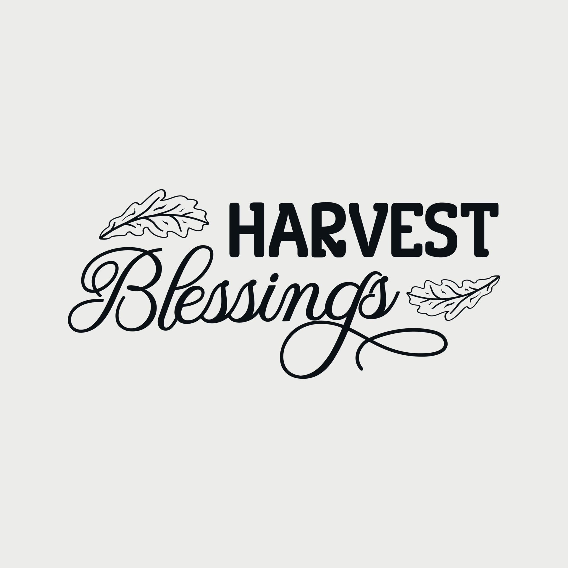 Harvest Blessings Vector Illustration Hand Drawn Lettering With Fall harvest-blessings-vector-illustration-hand-drawn-lettering-with-fall