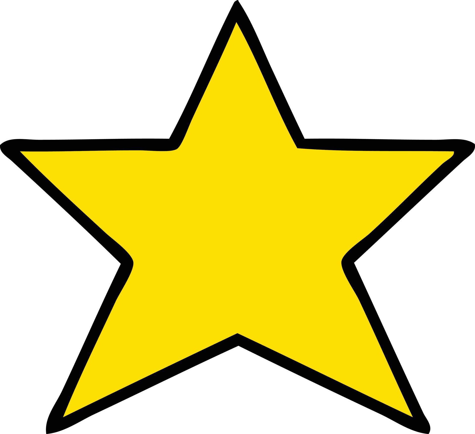 Cute Cartoon Gold Star 10474281 Vector Art At Vecteezy