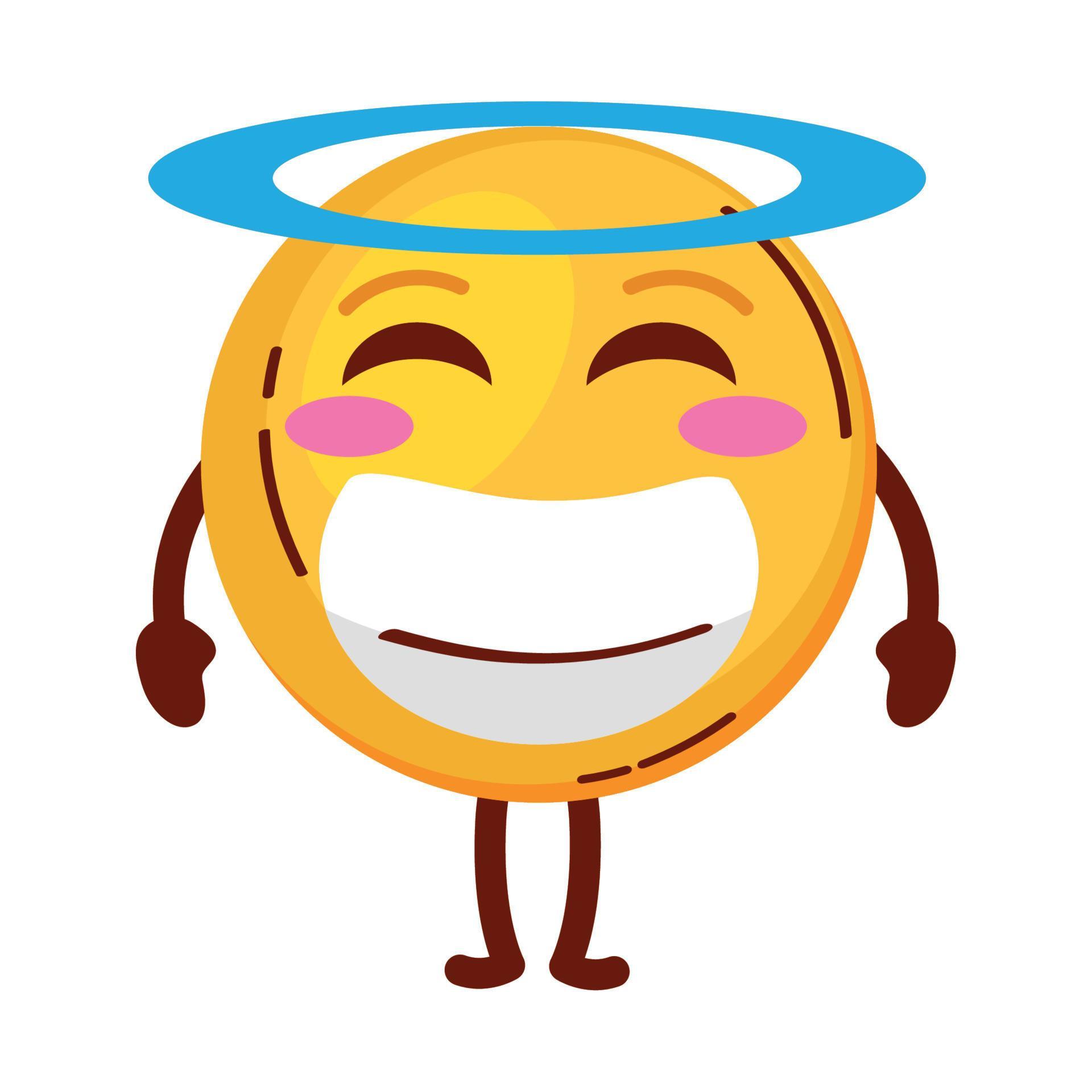 happy angel emoticon 10479541 Vector Art at Vecteezy