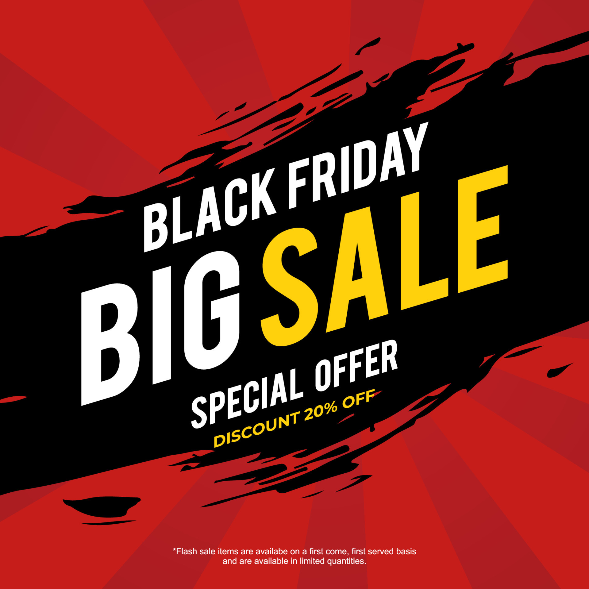 Sale banner design with discount. Flash sale vector template. 10482454 Vector Art at Vecteezy