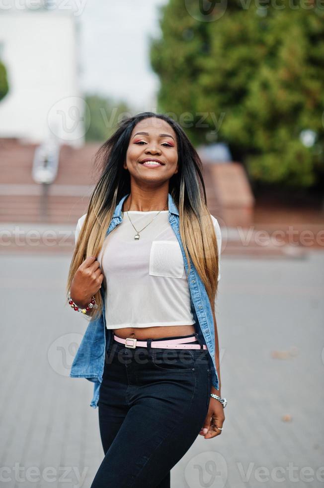 Young Black Female Posed In The City African Women Single Portrait