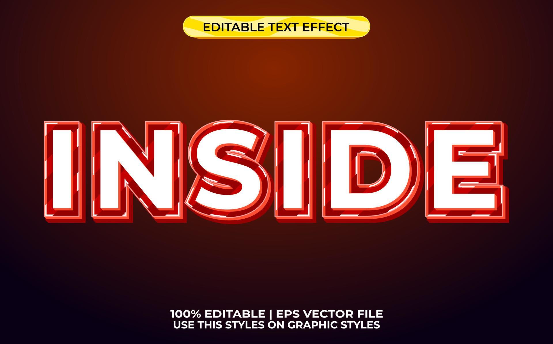 inside 3d text with neon theme. red typography template for modern ...