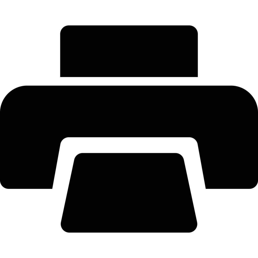 Computer and Hardware Theme Solid Style Printer Icon 10506026 Vector ...