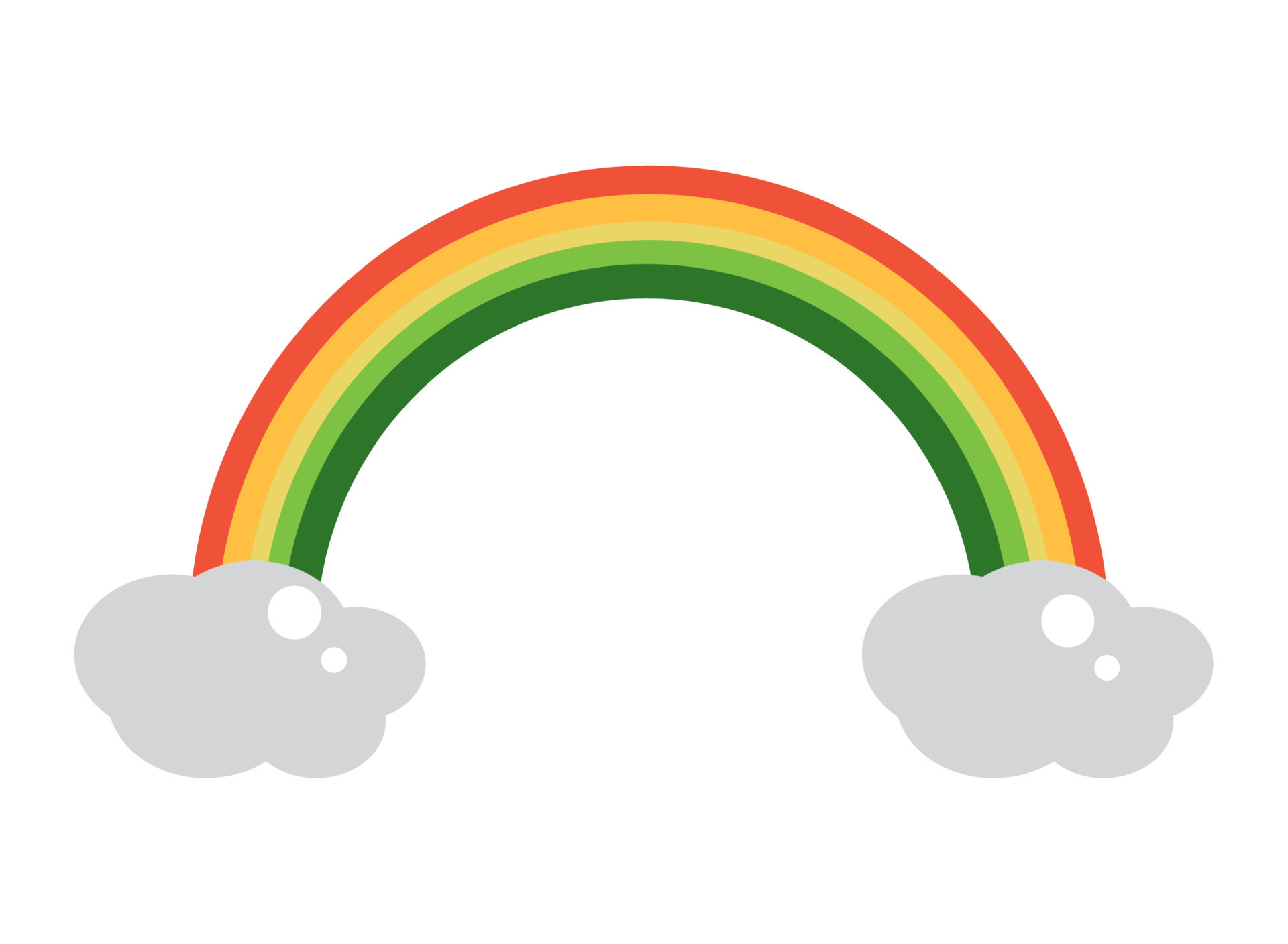 rainbow and clouds 10507386 Vector Art at Vecteezy