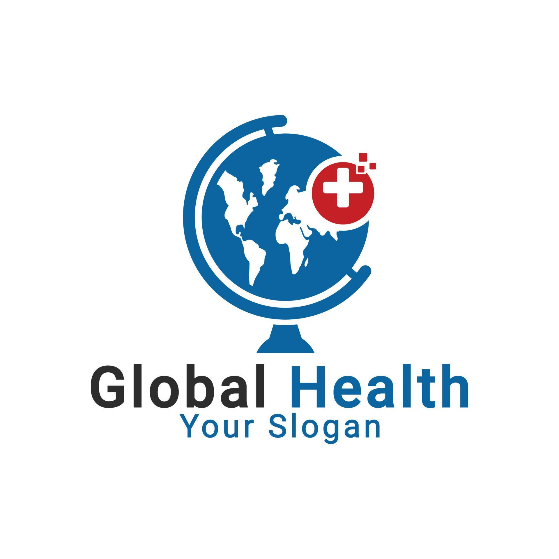 Global Health logo, Globe world Medical health care logo, world health care logo template ...