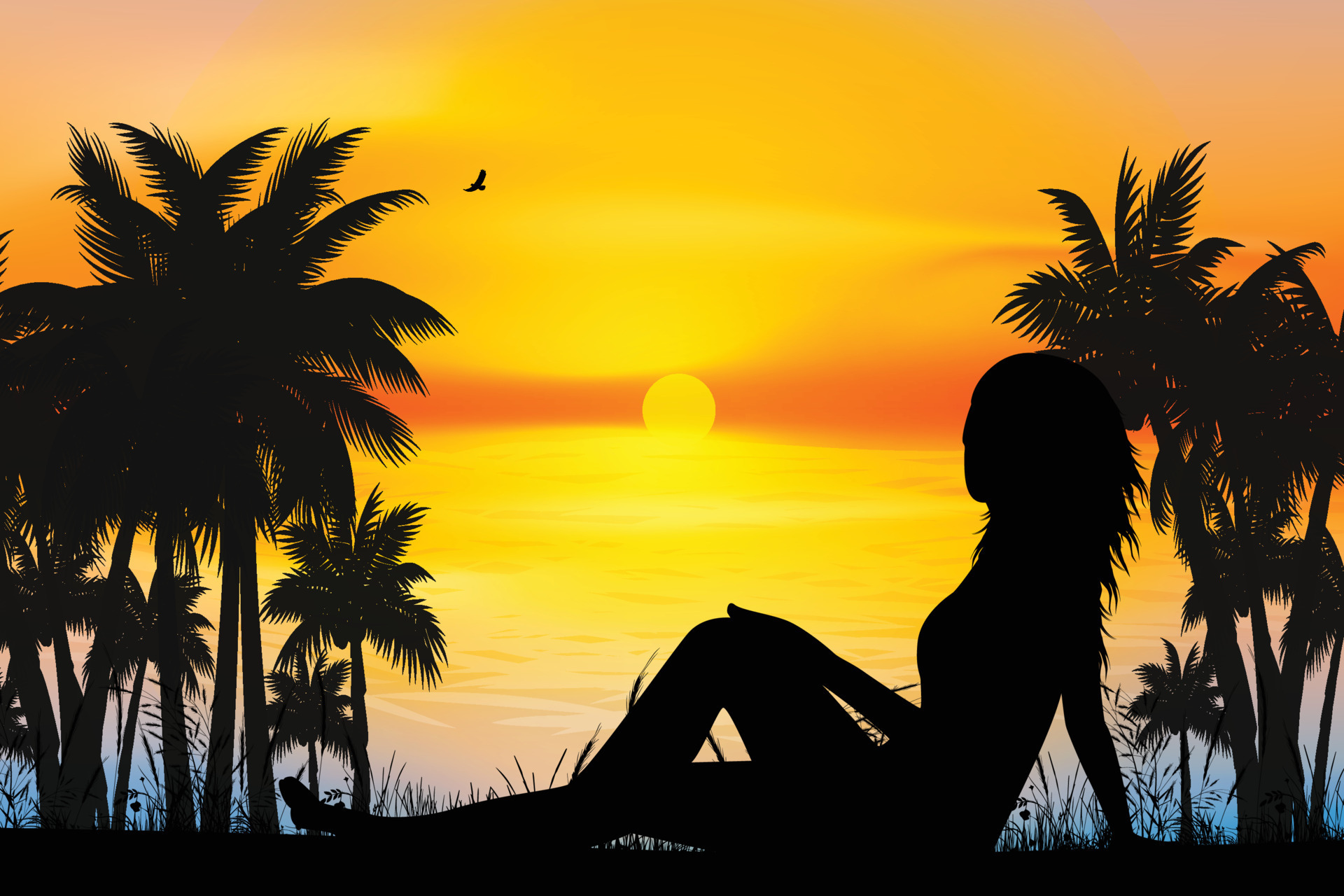 cute girl and beach silhouette 10510086 Vector Art at Vecteezy cute girl and beach silhouette 10510086 Vector Art at Vecteezy