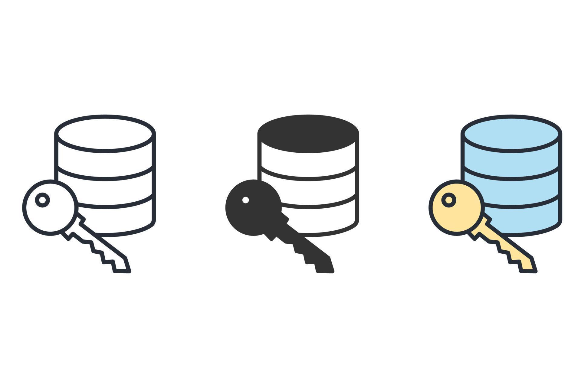 data encryption icons symbol vector elements for infographic web ...