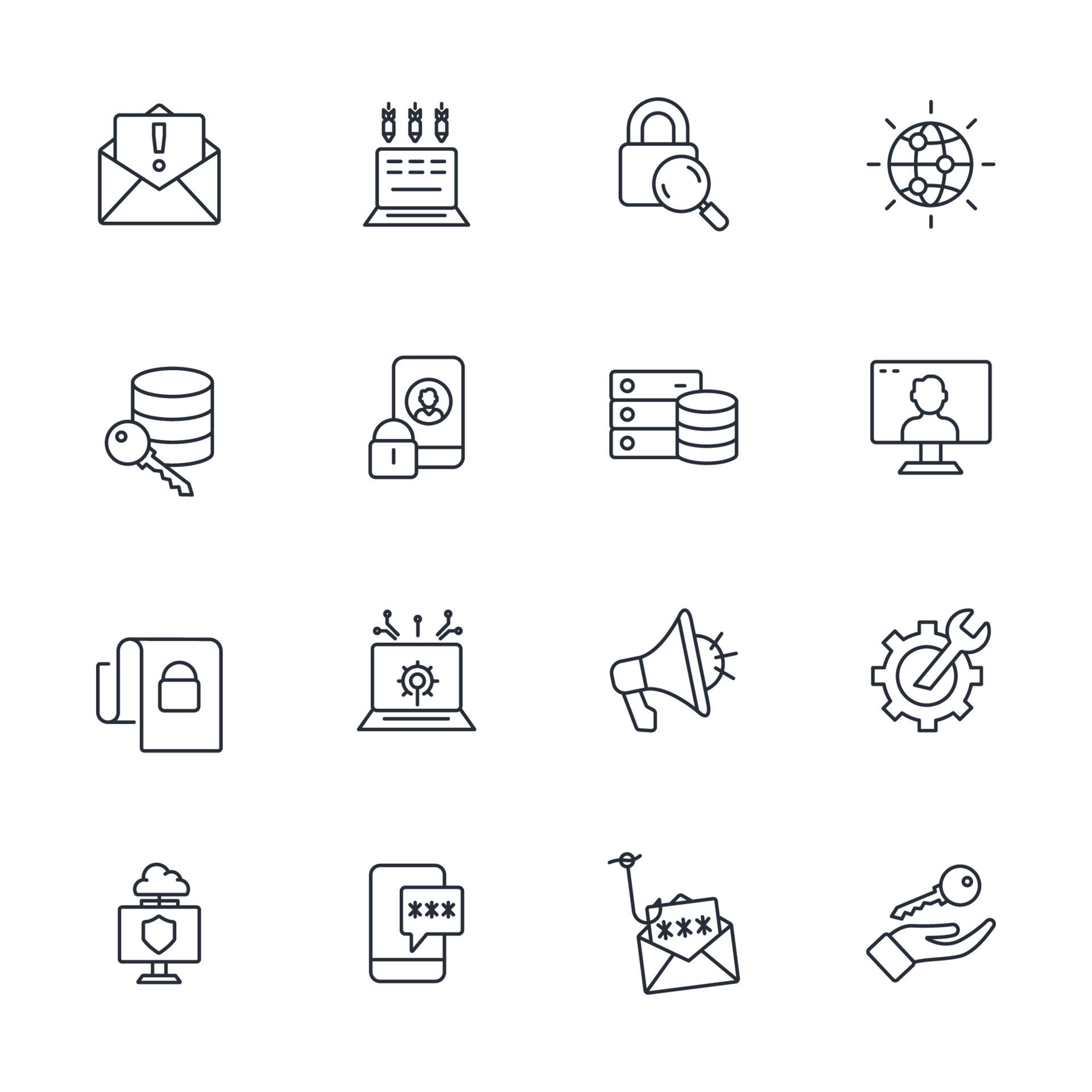 Cybersecurity Icons Set Cybersecurity Pack Symbol Vector Elements For