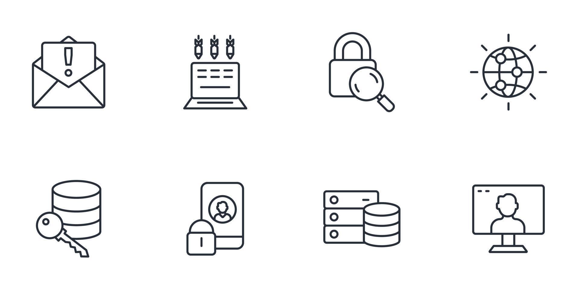Cybersecurity Icons Set Cybersecurity Pack Symbol Vector Elements For