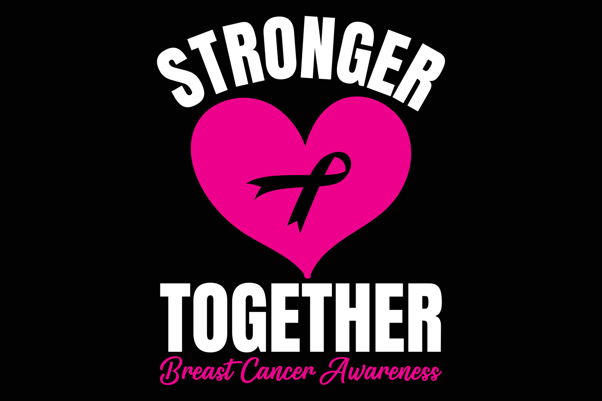 Stronger Together Breast Cancer Awareness T Shirt Design 10511298