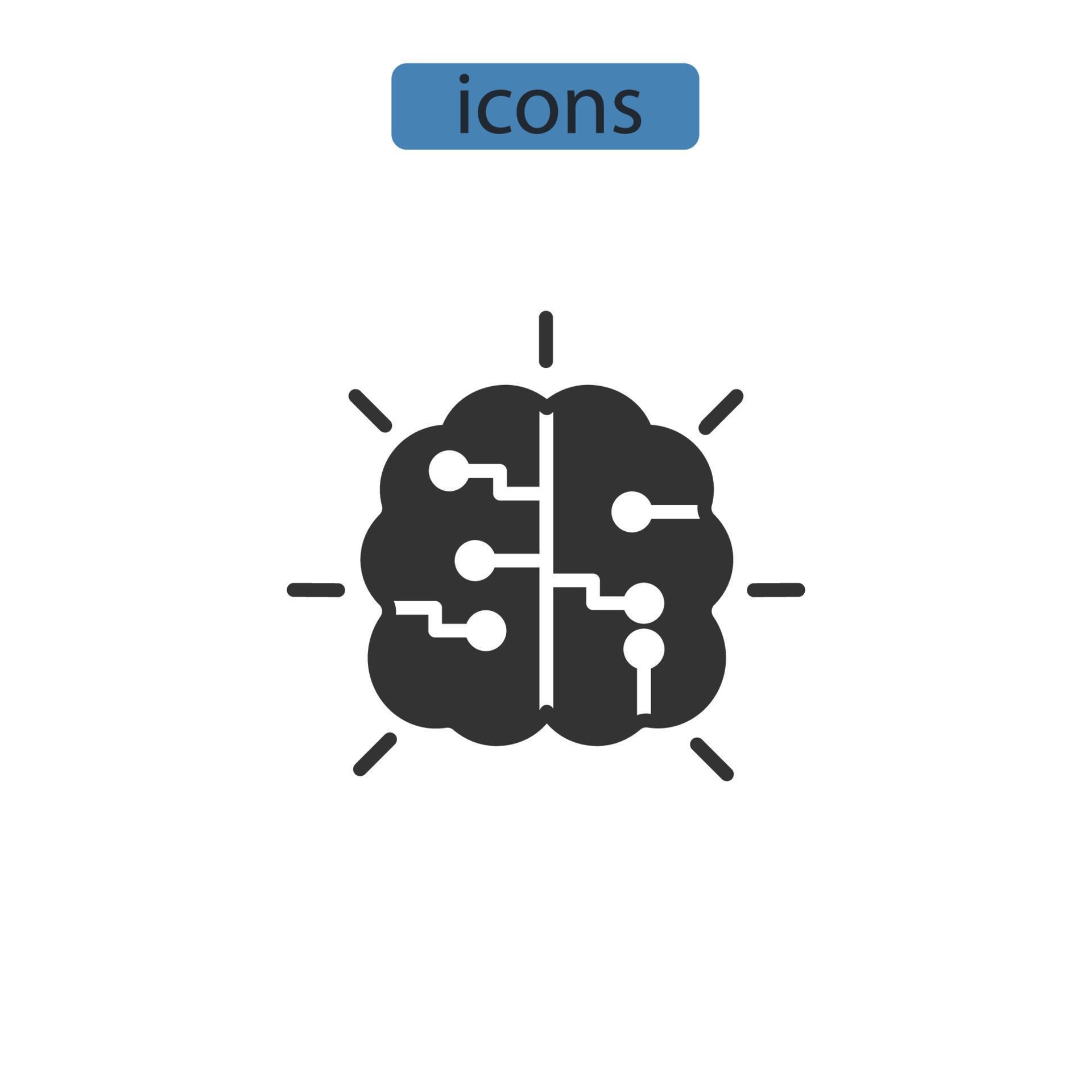 machine learning icons symbol vector elements for infographic web ...