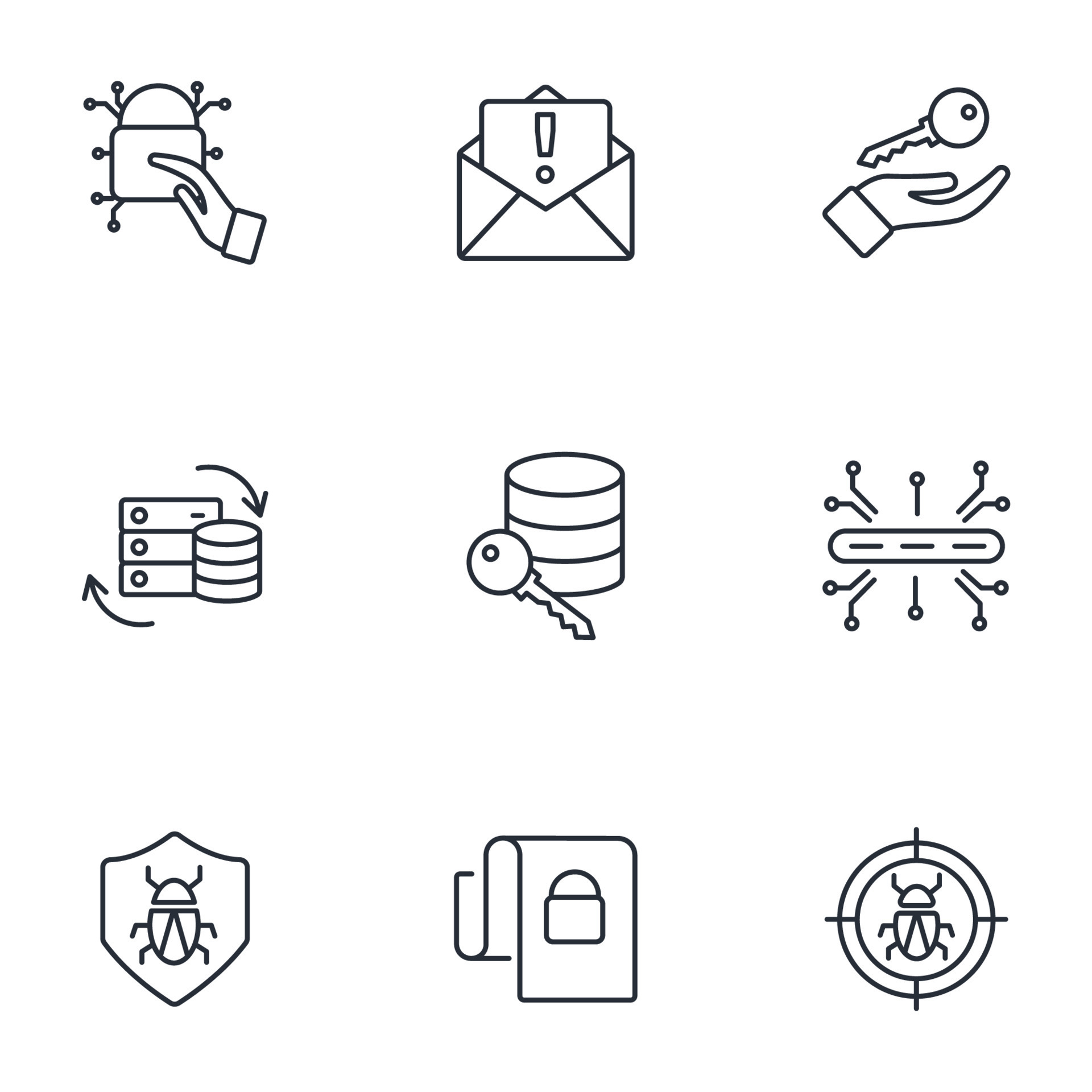 Cybersecurity Icons Set Cybersecurity Pack Symbol Vector Elements For