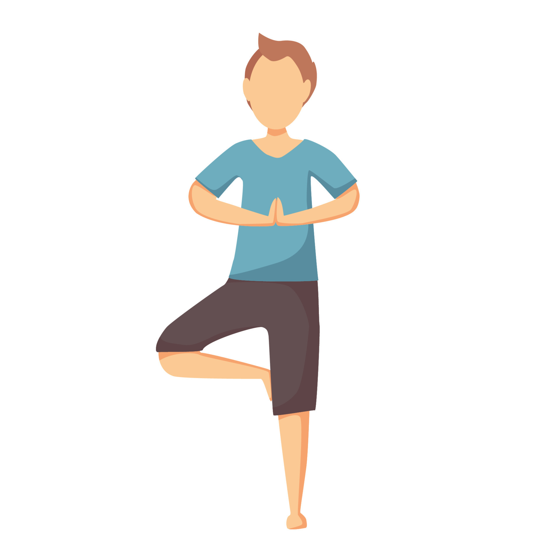 The Man Is Doing Yoga Asana Posture Vector Cartoon Illustration 10511681 Vector Art At Vecteezy