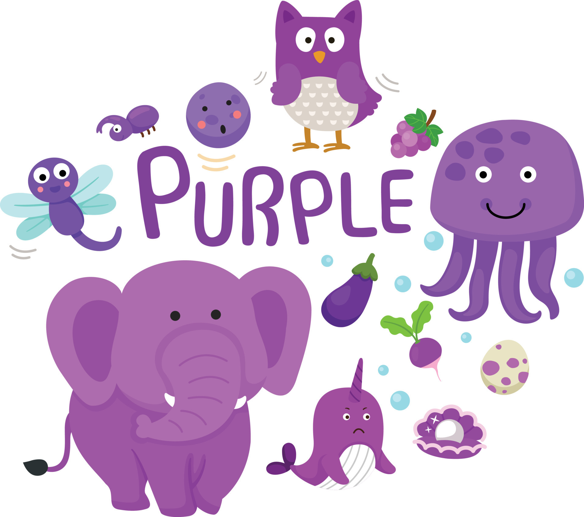 Illustration of isolated color purple group vector 10511957 Vector Art ...