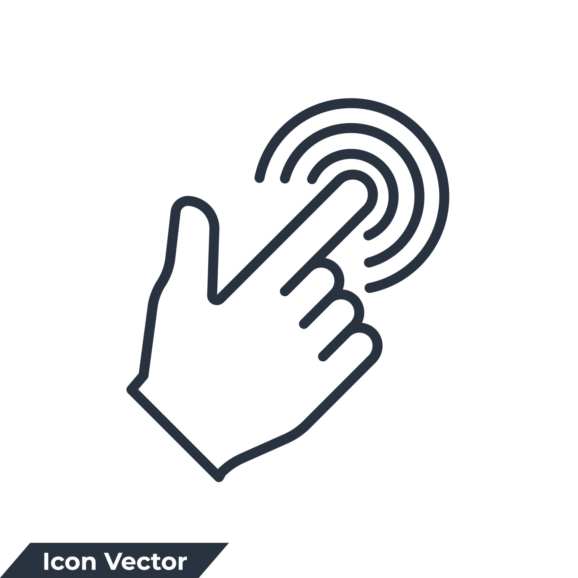 Virtual interactive control icon logo vector illustration. control ...