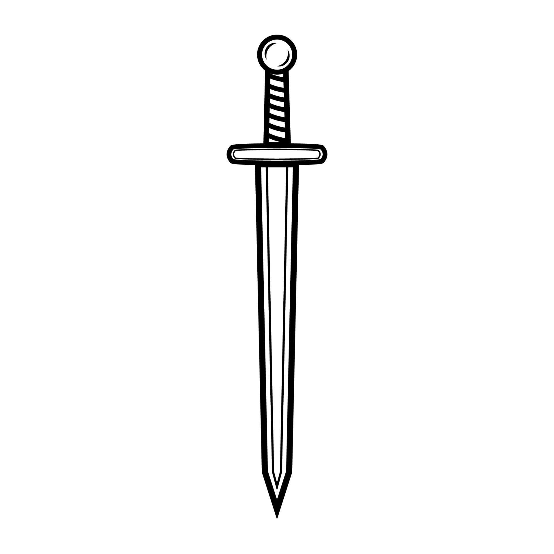 Sword vector black line style 10513533 Vector Art at Vecteezy
