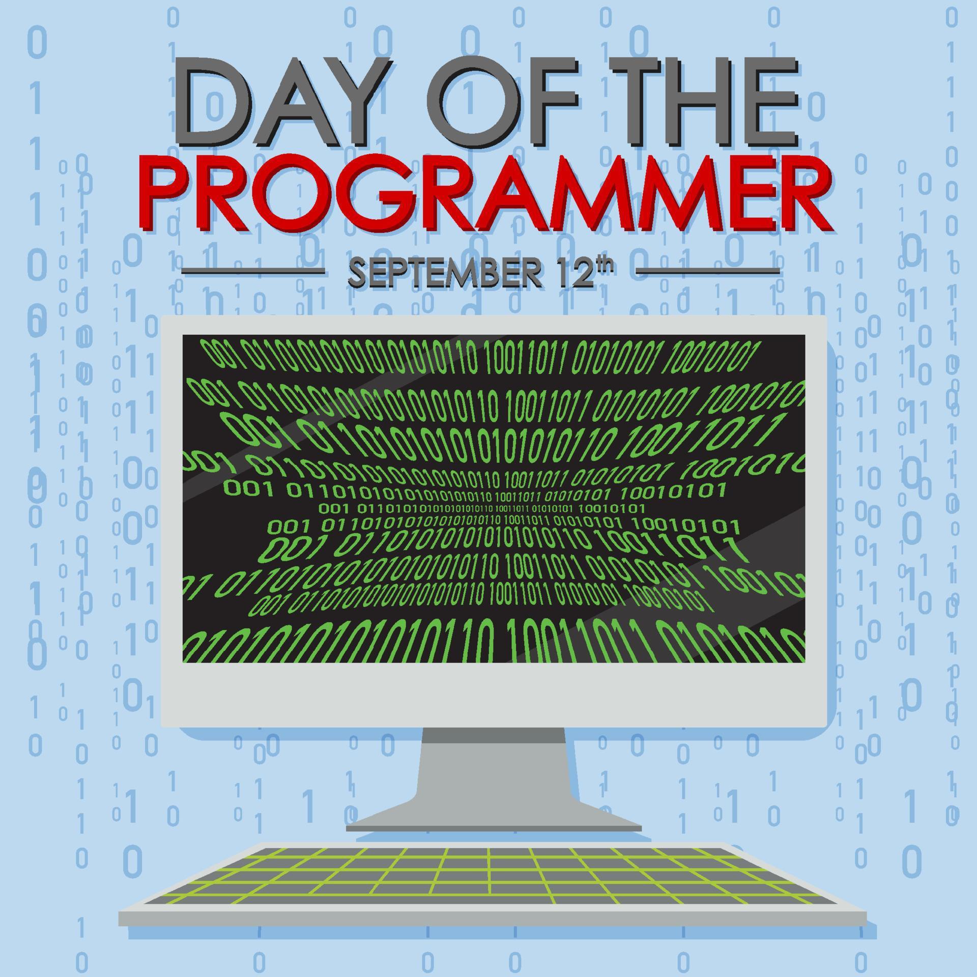 The Day of the Programmer Poster 10518550 Vector Art at Vecteezy