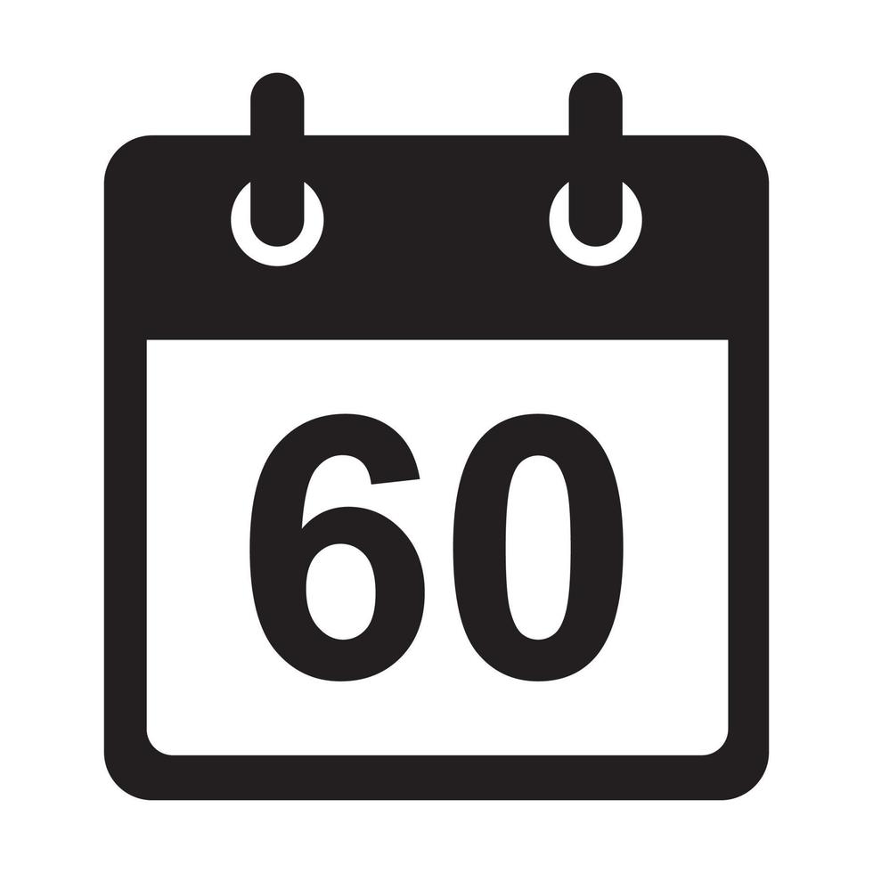 Two months icon vector 60 days sign for graphic design, logo, website, social media, mobile app ...