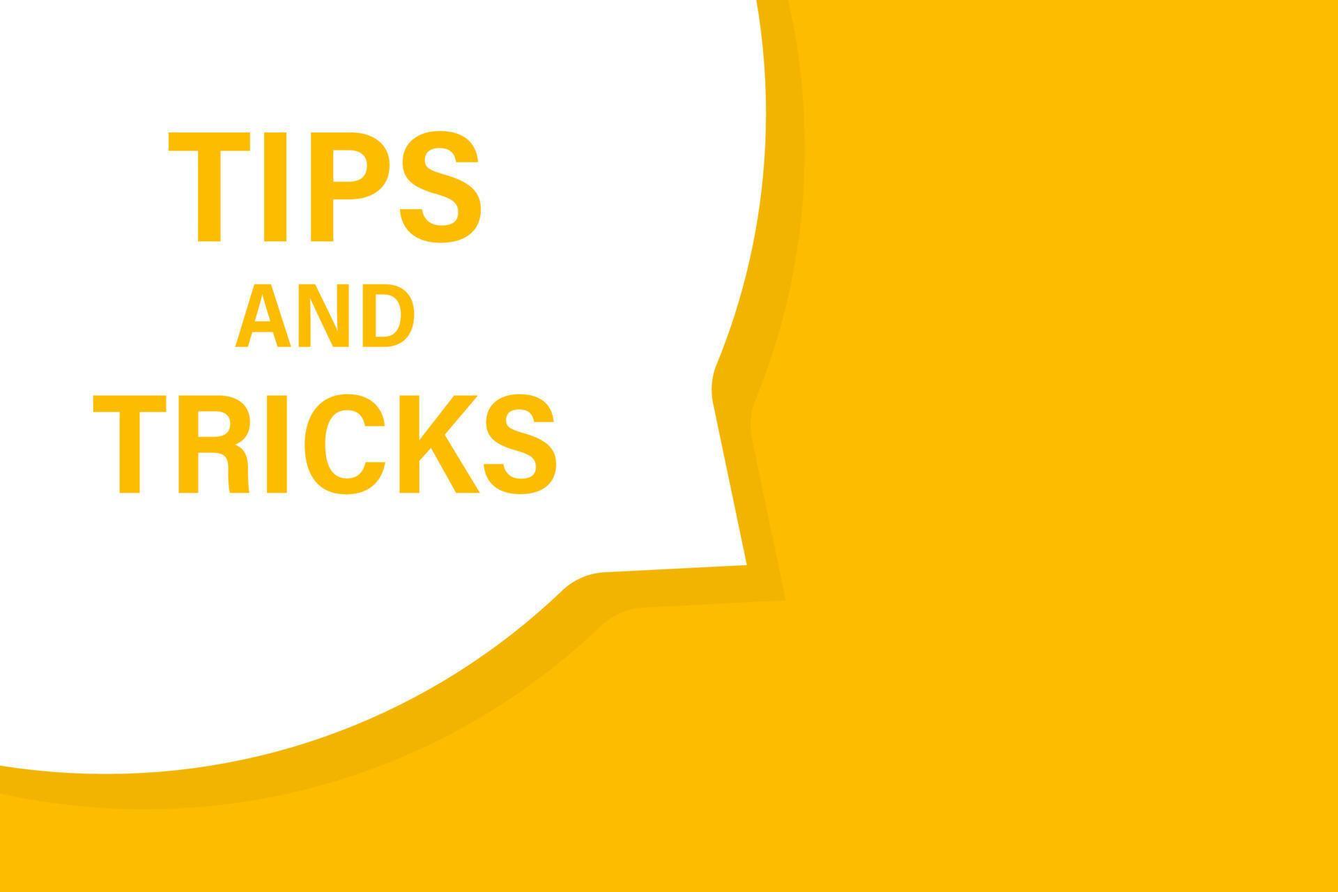 Tips and Tricks speech bubble banner vector with copy space for business, marketing, flyers ...