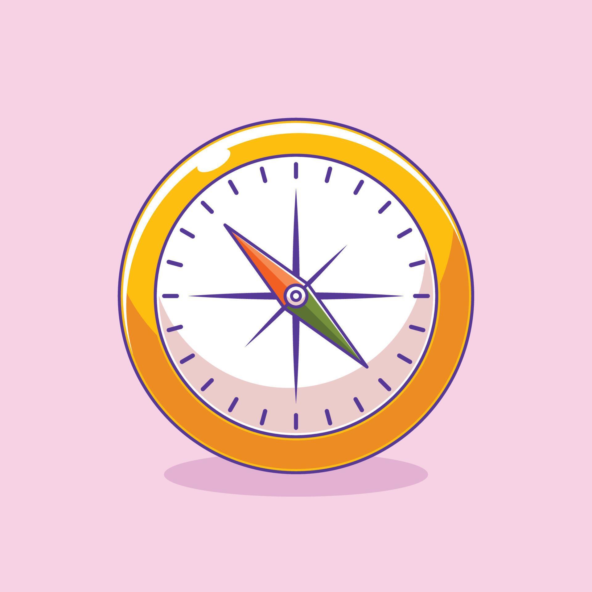 Cartoon Style Compass Illustration 10518752 Vector Art At Vecteezy