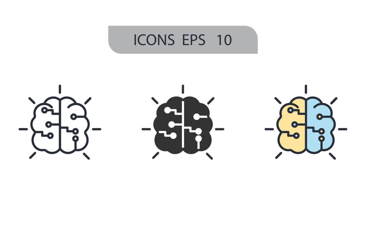 machine learning icons symbol vector elements for infographic web ...