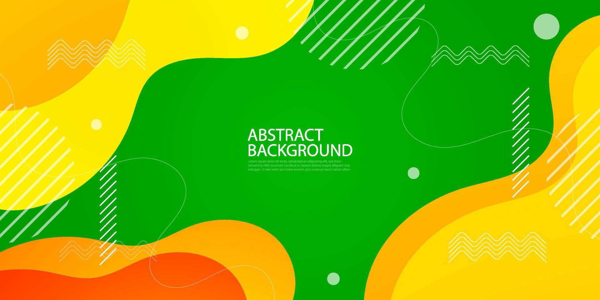 modern premium colorful wavy abstract background with gradient green and orange soft color on ...