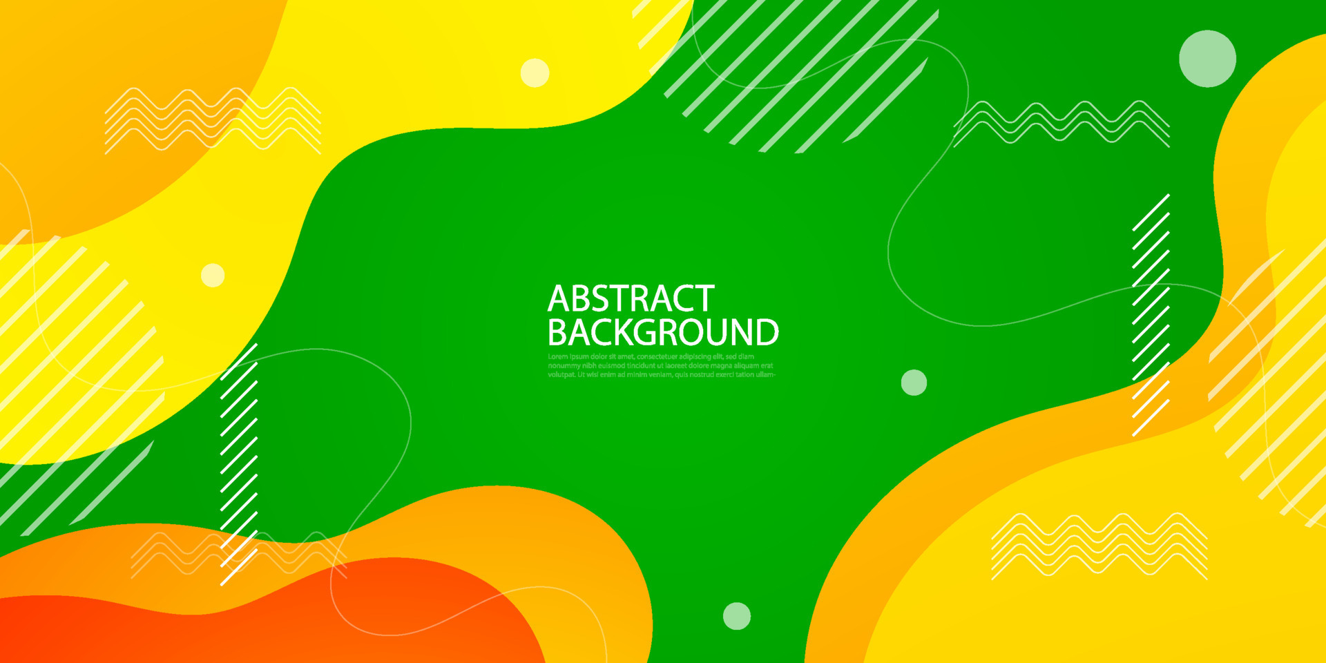 Modern Premium Colorful Wavy Abstract Background With Gradient Green And Orange Soft Color On