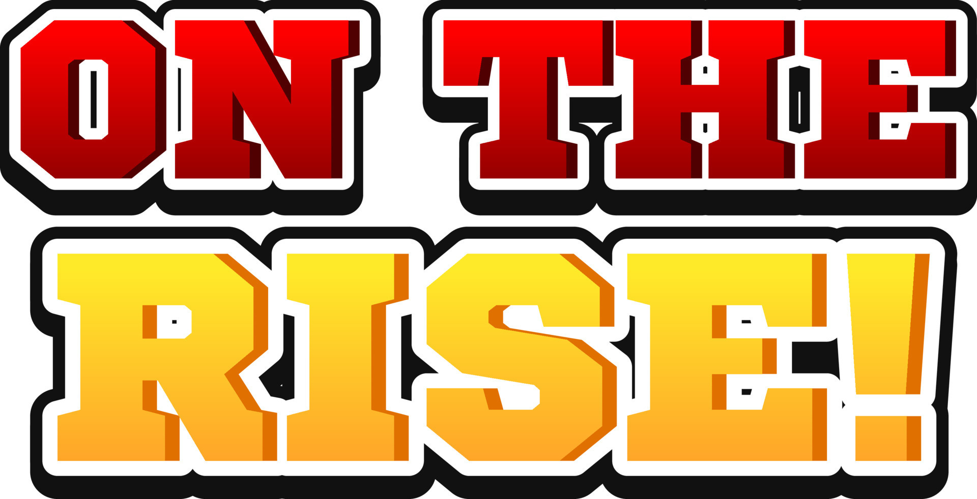 On the rise word logo 10519602 Vector Art at Vecteezy