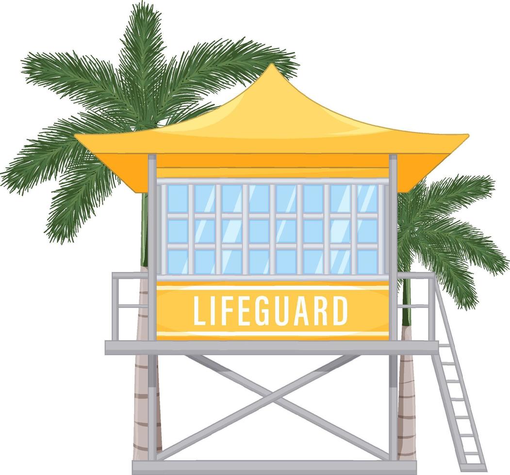 Beach lifeguard tower isolated 10519784 Vector Art at Vecteezy