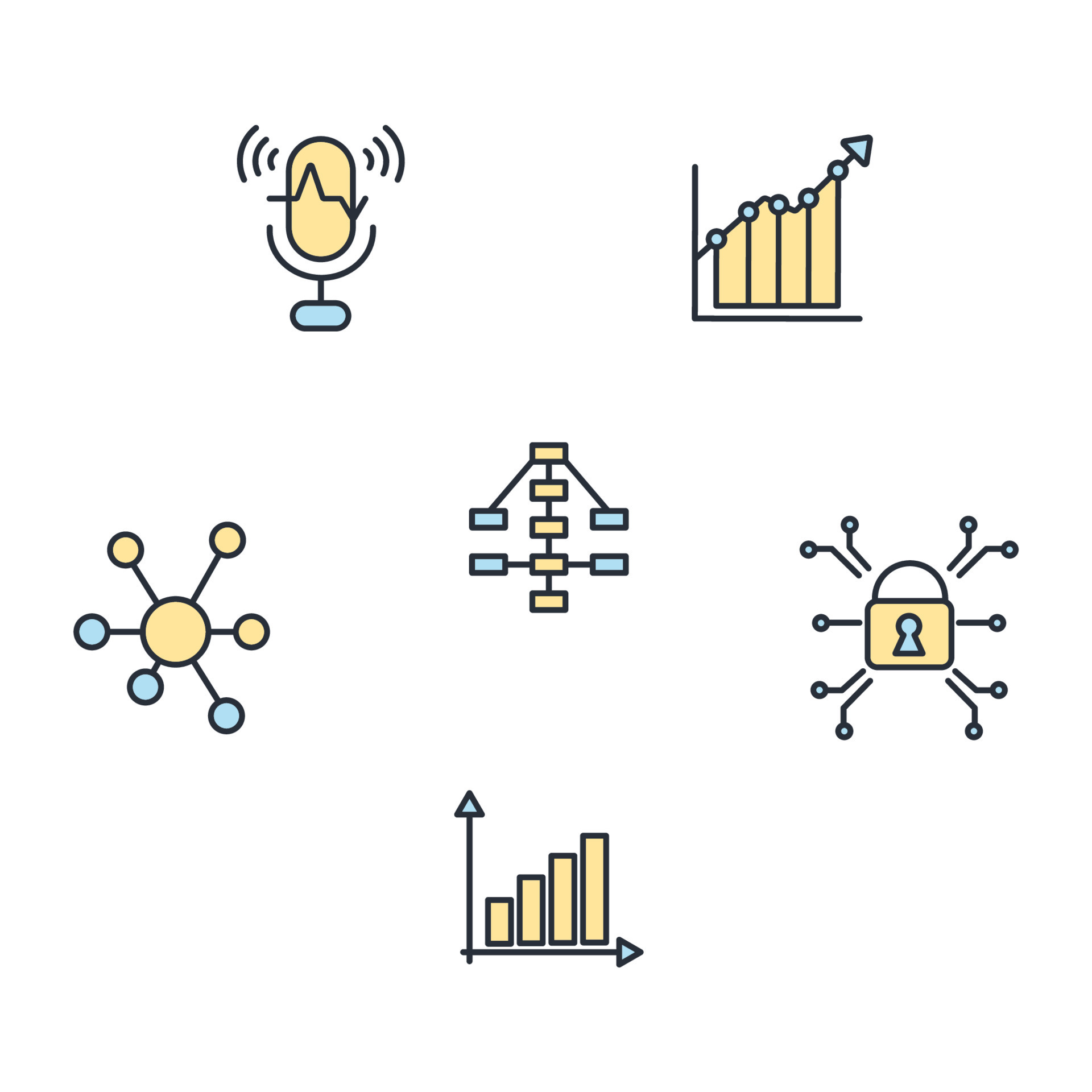 machine learning icons set . machine learning pack symbol vector ...