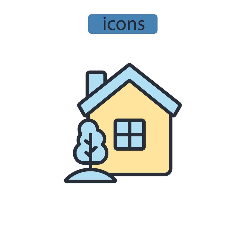 home icons symbol vector elements for infographic web 10521048 Vector ...
