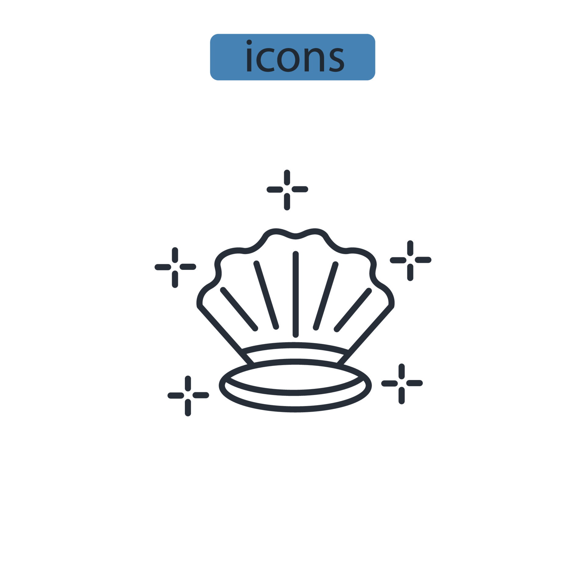 Shell icons symbol vector elements for infographic web 10521068 Vector ...