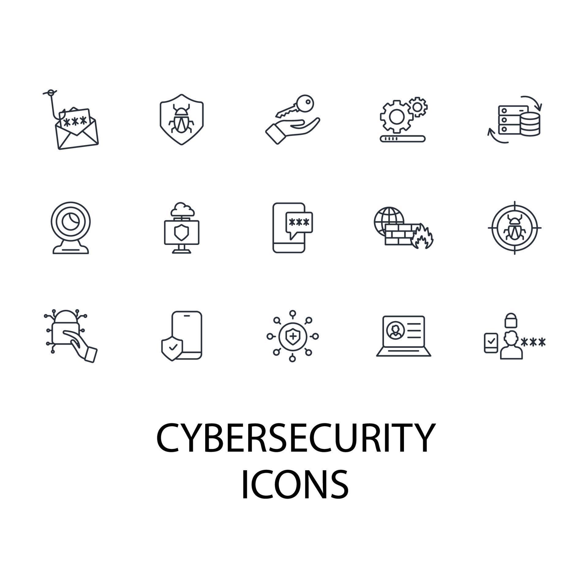 Cybersecurity Icons Set Cybersecurity Pack Symbol Vector Elements For Infographic Web 10521094