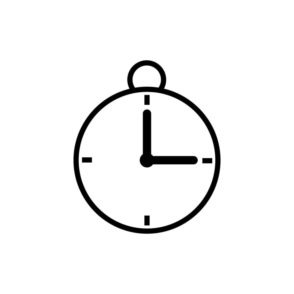 Stopwatch Icon Time Symbol Outline Simple Style Vector Illustration For Design Web App