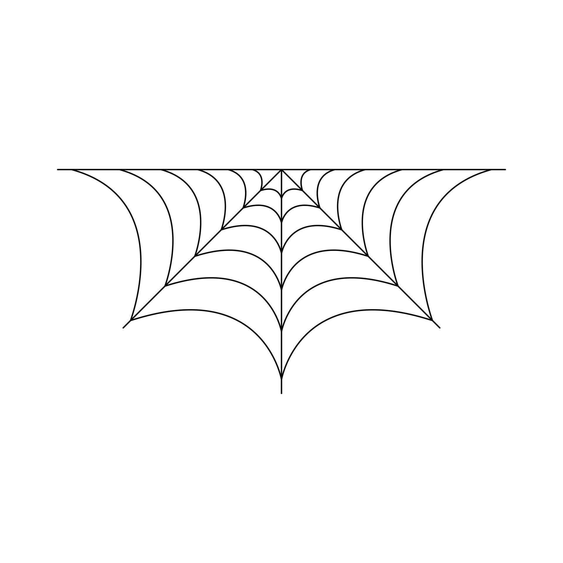 Half spider web isolated on white background. Halloween spiderweb ...
