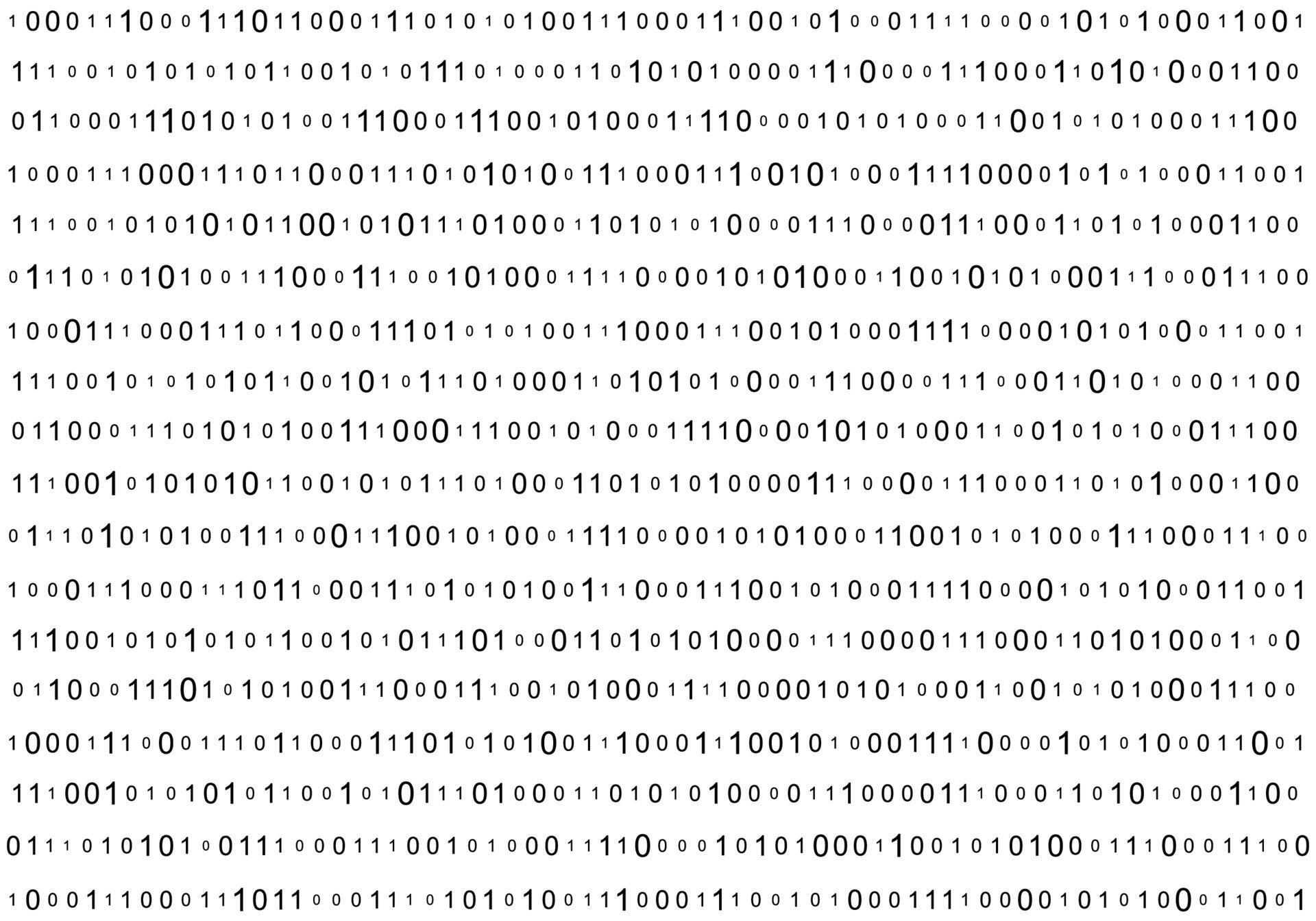 Binary Code Zero One Matrix White Background Beautiful Banner Wallpaper 10525801 Vector Art At