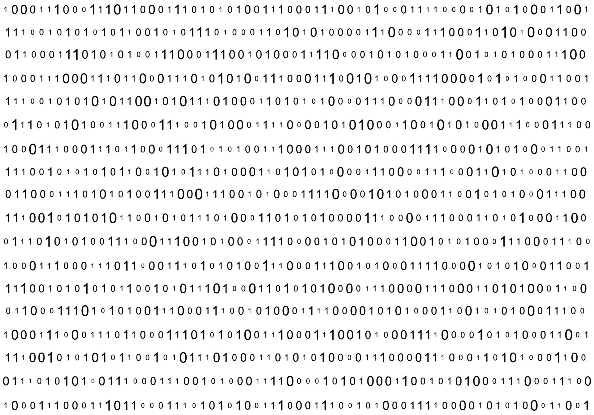 Binary Code Zero One Matrix White Background Beautiful Banner Wallpaper 10525801 Vector Art At