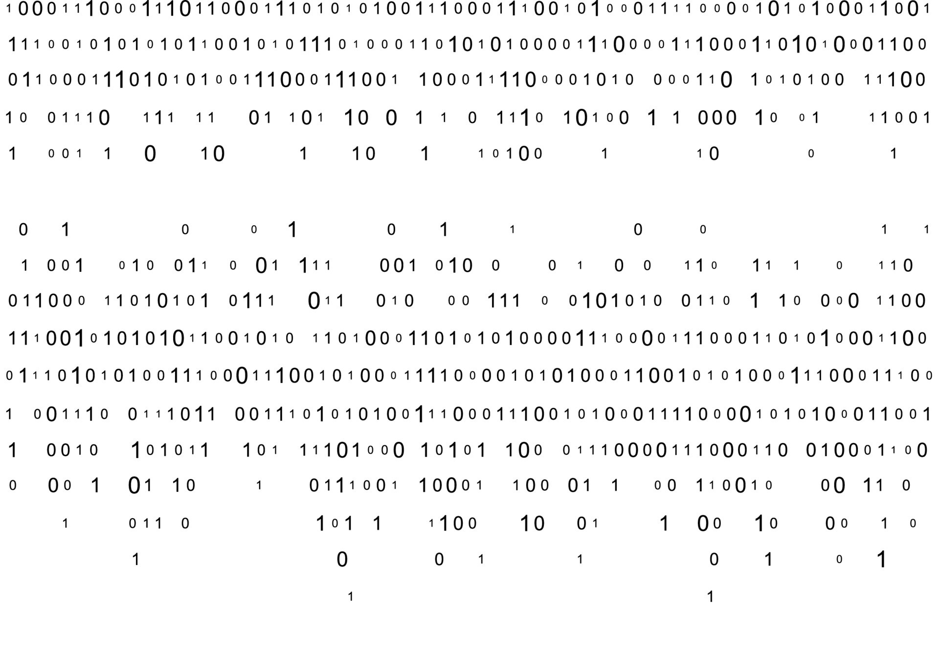 binary code zero one matrix white background beautiful banner wallpaper ...
