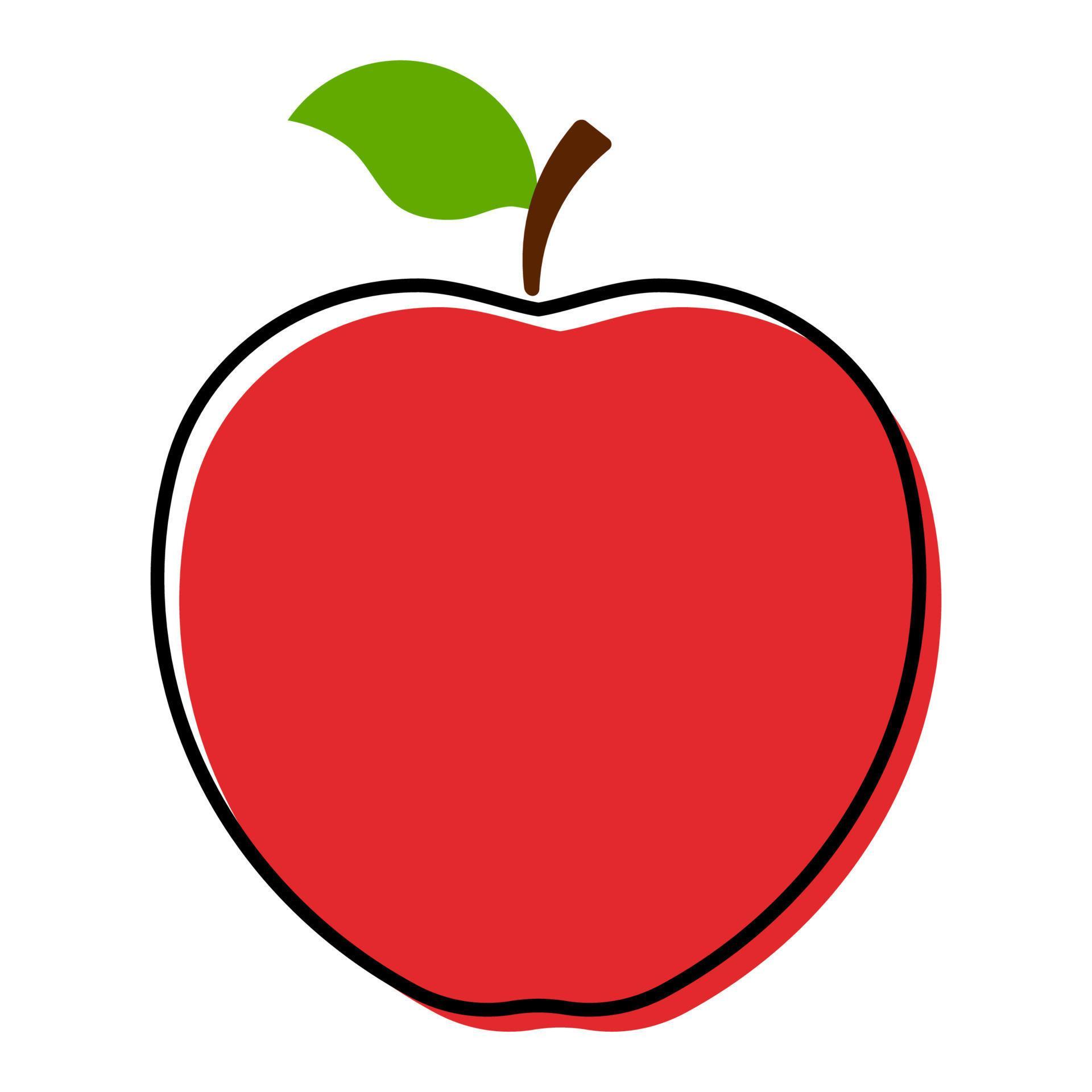 Apple icon. Red apple logo isolated on white background. Vector ...