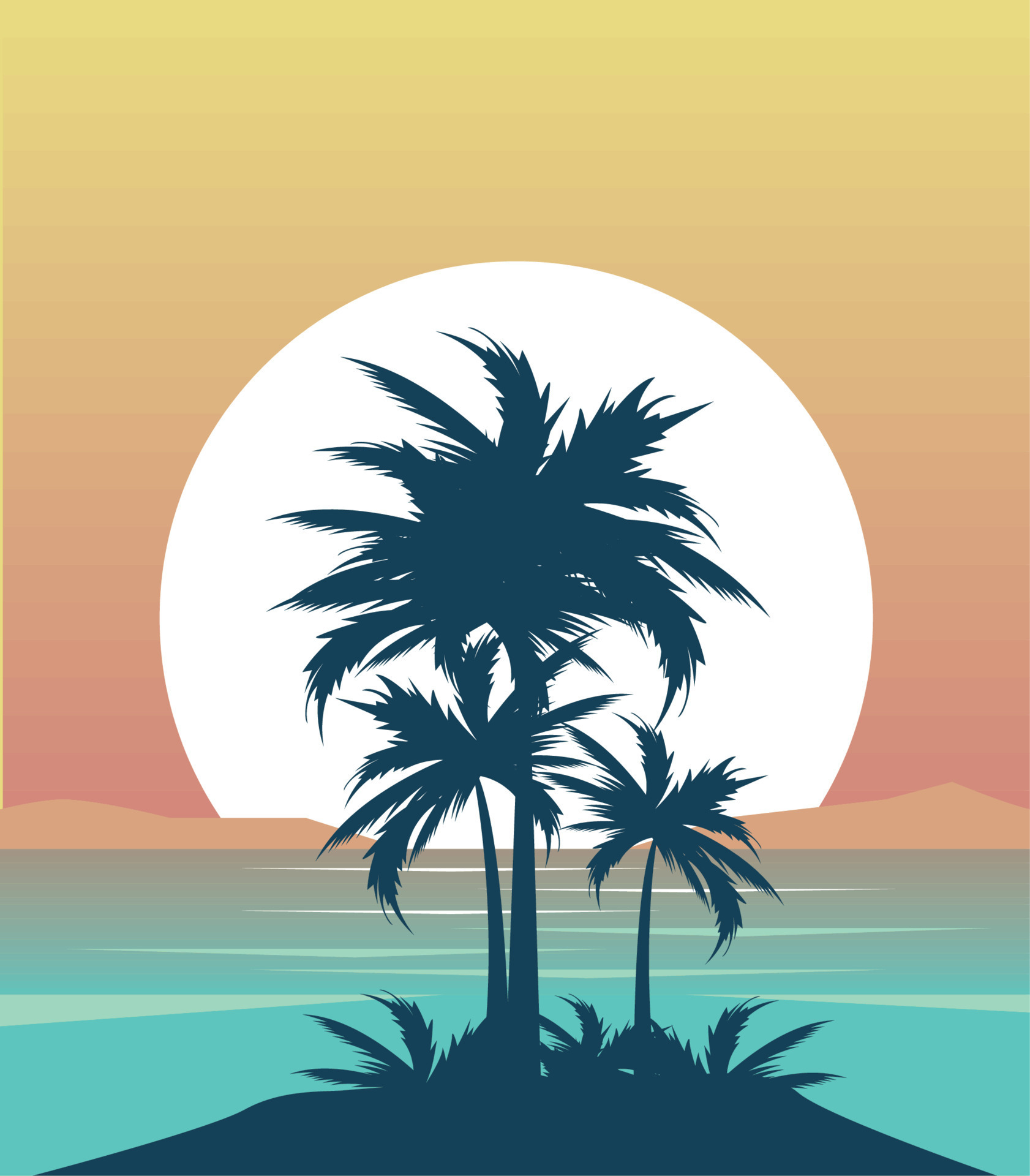 beach seascape scenery 10528963 Vector Art at Vecteezy